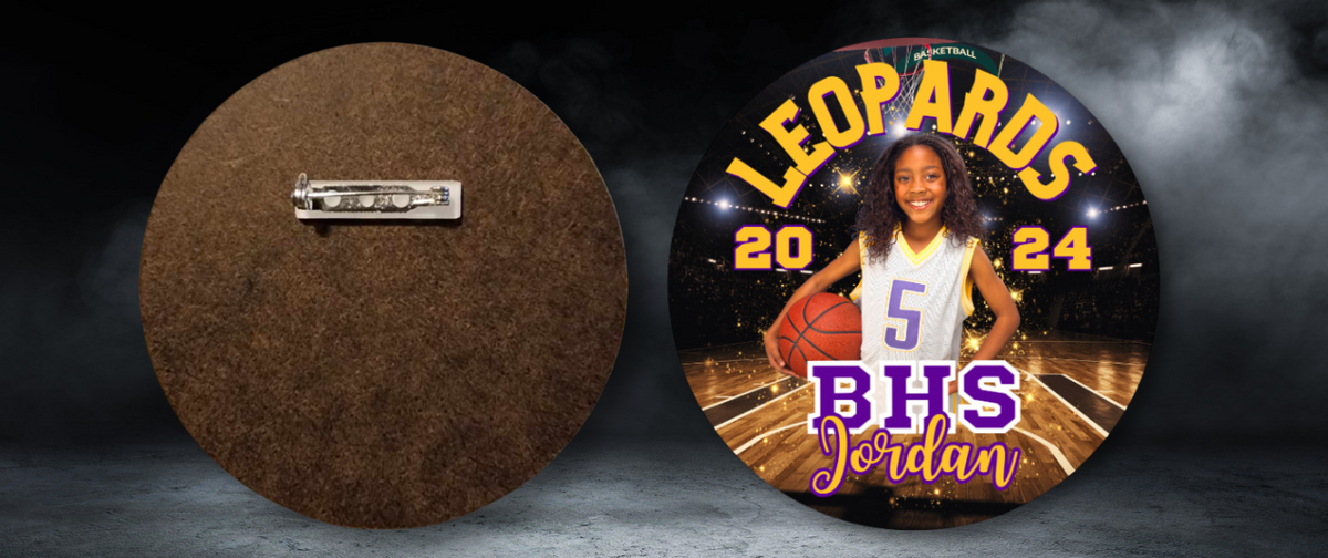 Sports Brag Button Pins – Iridescence Design