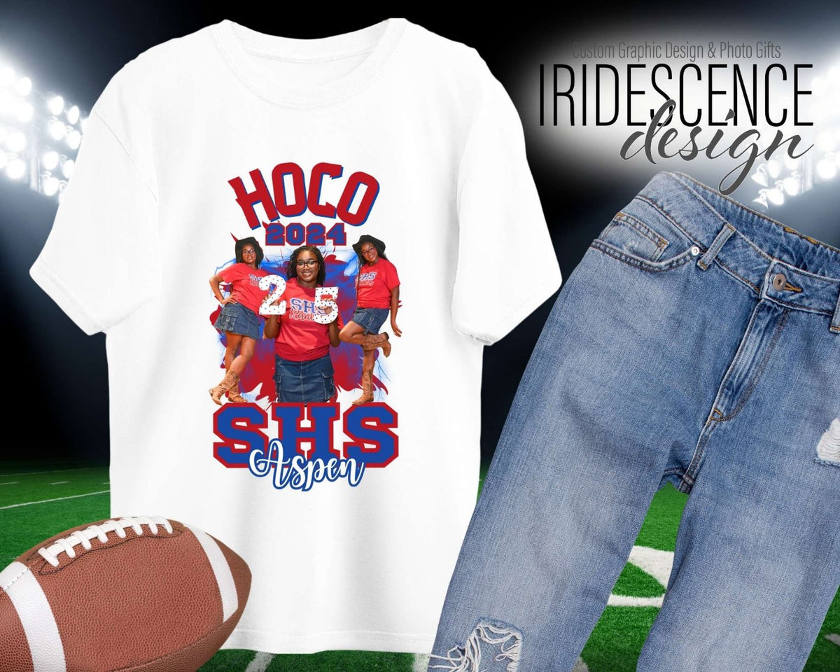 Homecoming T-shirt with Photo – Iridescence Design