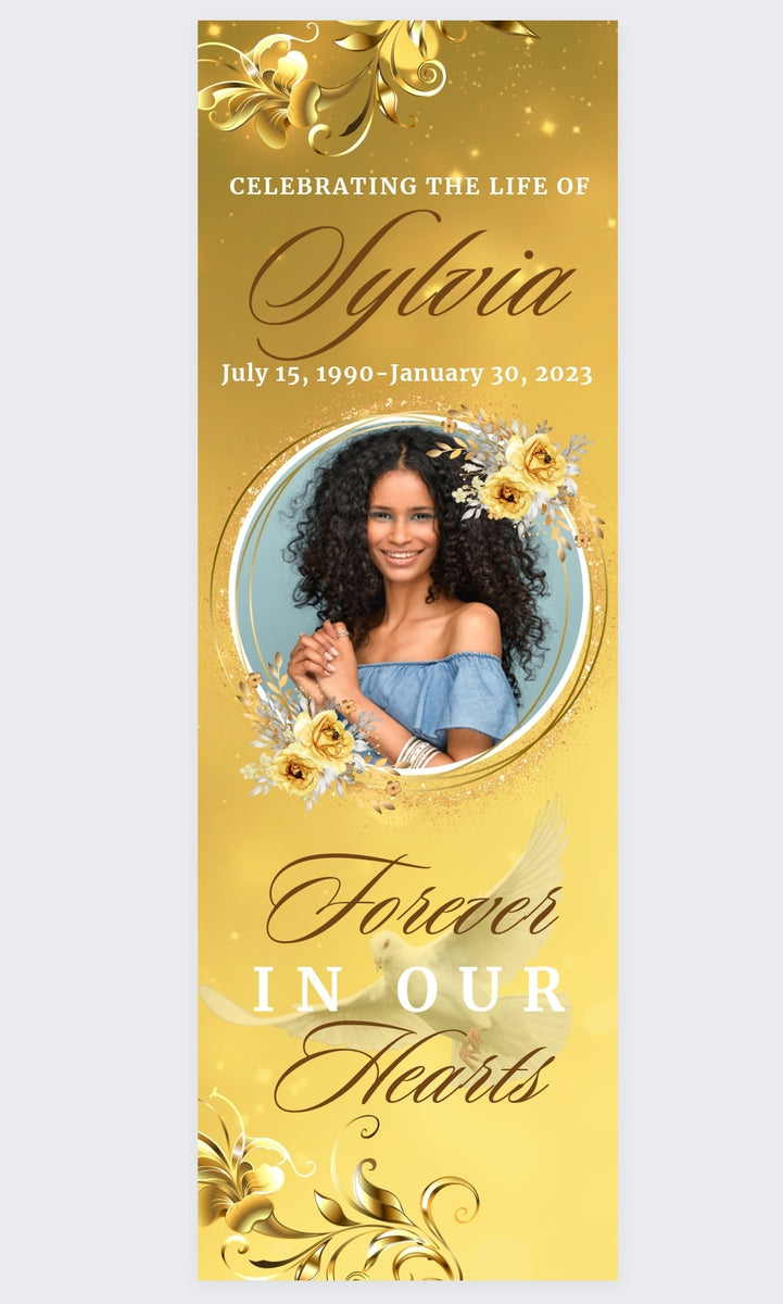 Memorial Funeral Vinyl Banner - 2 Day turnaround – Iridescence Design