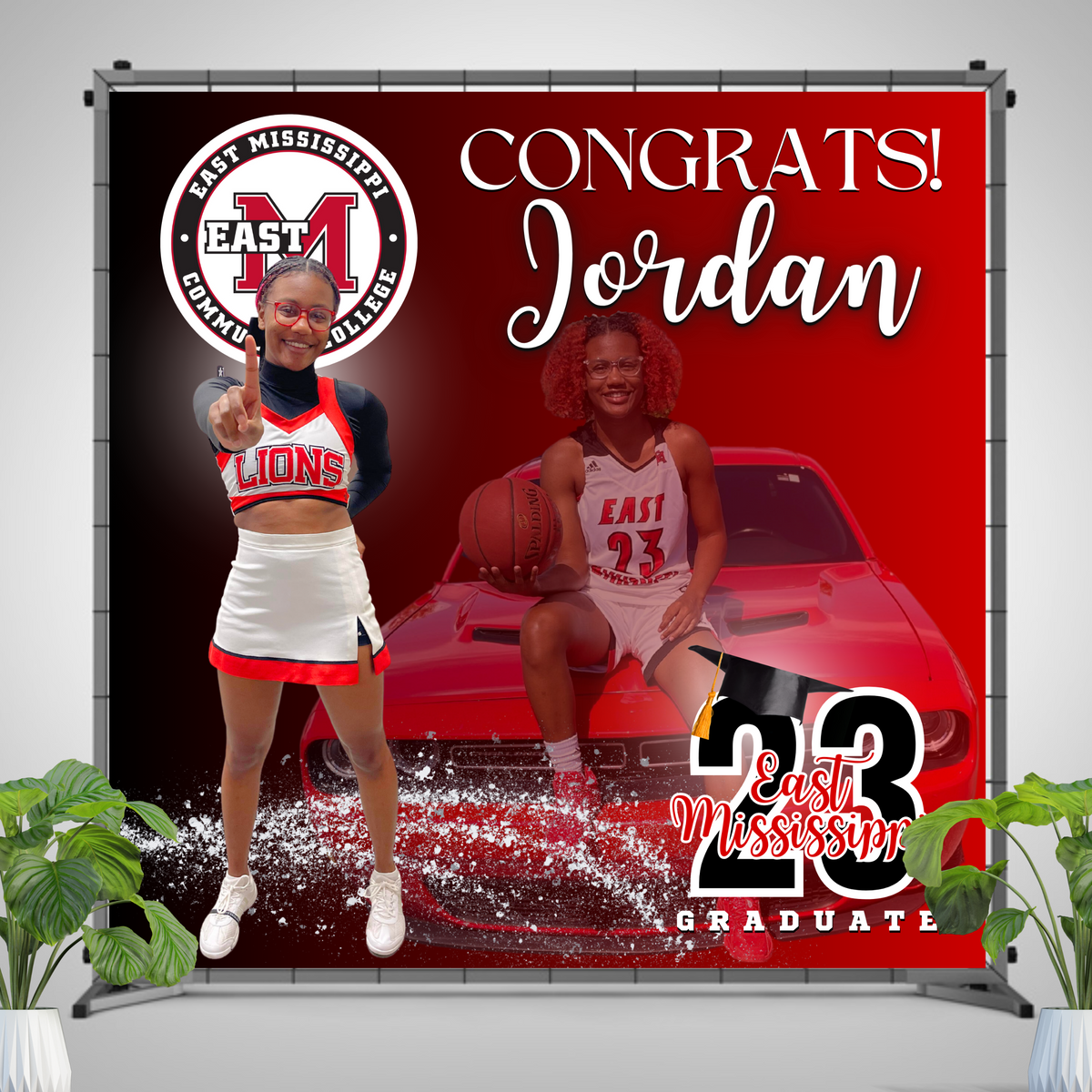 Graduation Vinyl Backdrop Banner with 1 Photo - RUSH or STANDARD Turna ...